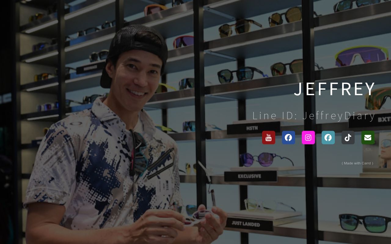 Jeffrey's name card